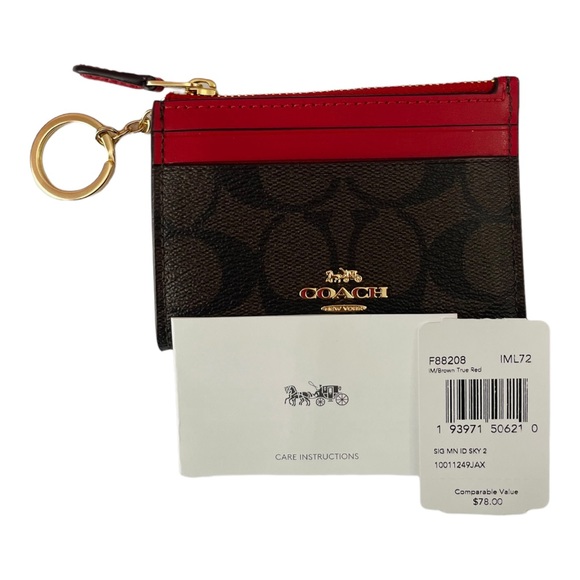 Coach | Bags | Coach Mini Skinny Id Case In Signature Canvas | Poshmark